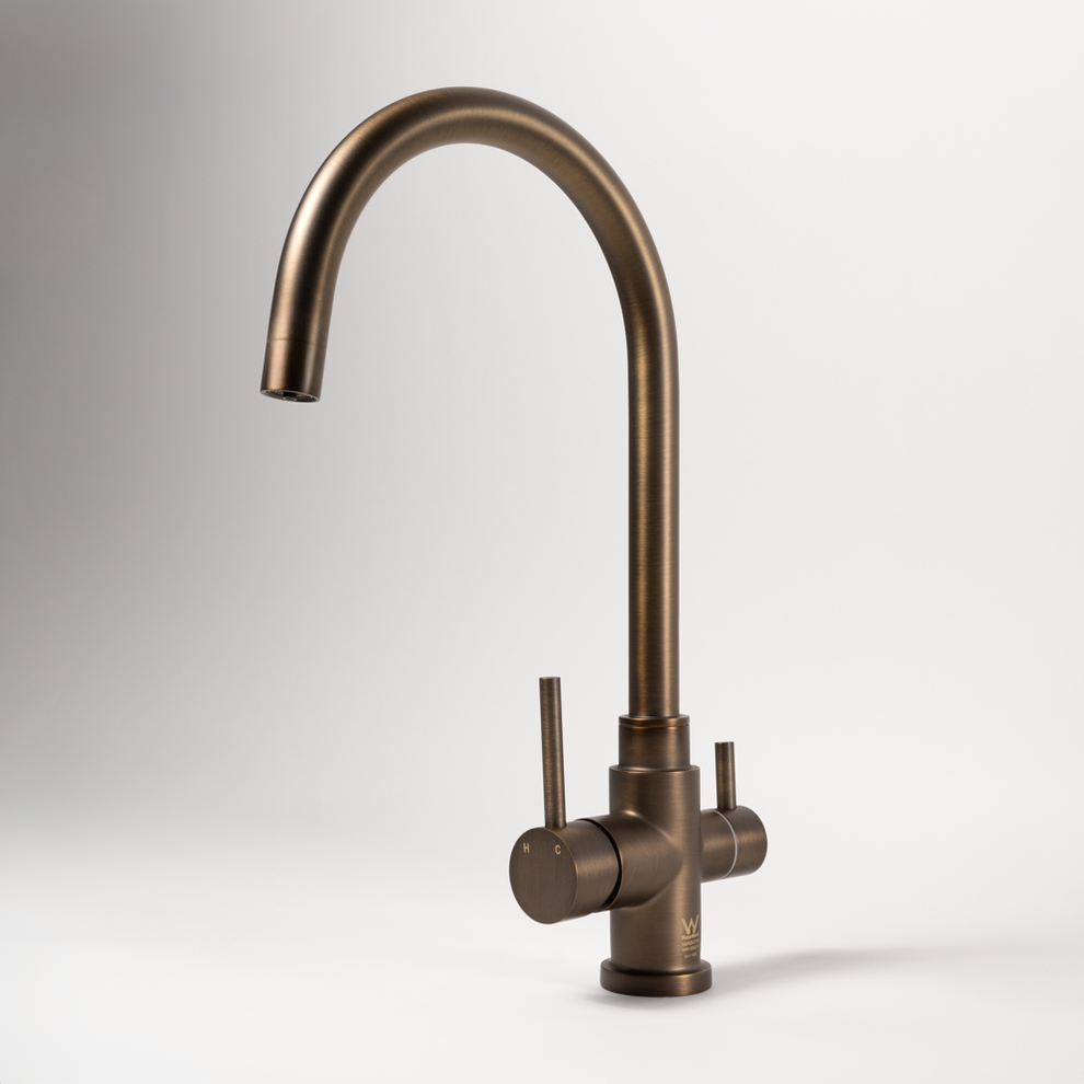 Fleta Brushed Vintage Antique Brass 3 Way Filter Water Tap – SpecSpace