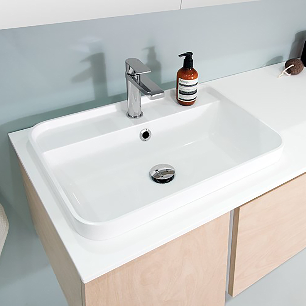 Miya Semi Inset 750 Basin Matte White – SpecSpace