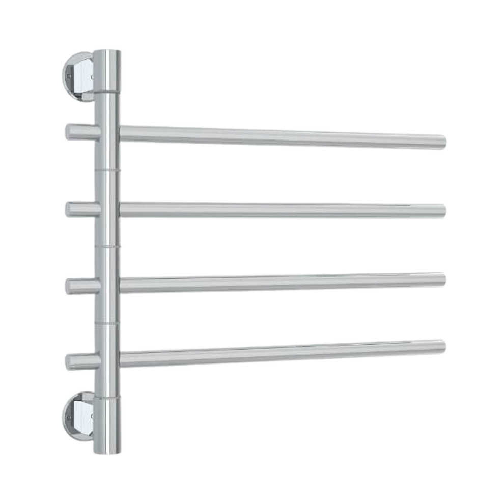 Straight Round Swivel Non-Heated Towel Rail Polished Stainless Steel ...